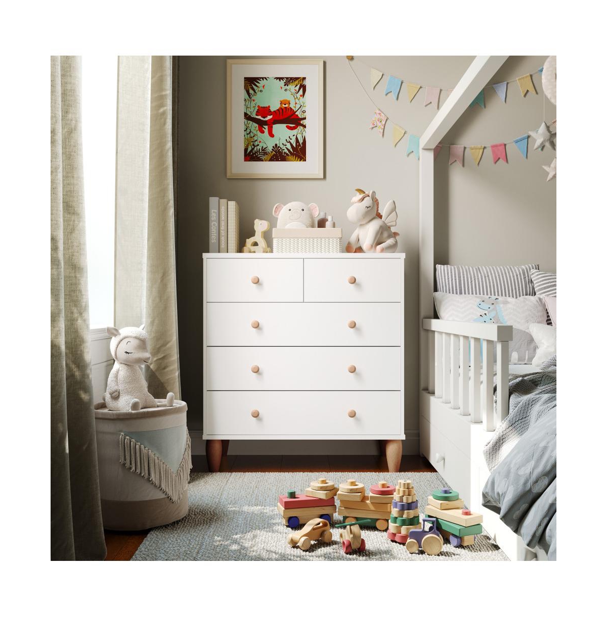 Click here for Large Kids 5-Drawer Wood Dresser Chest for Bedroom... prices