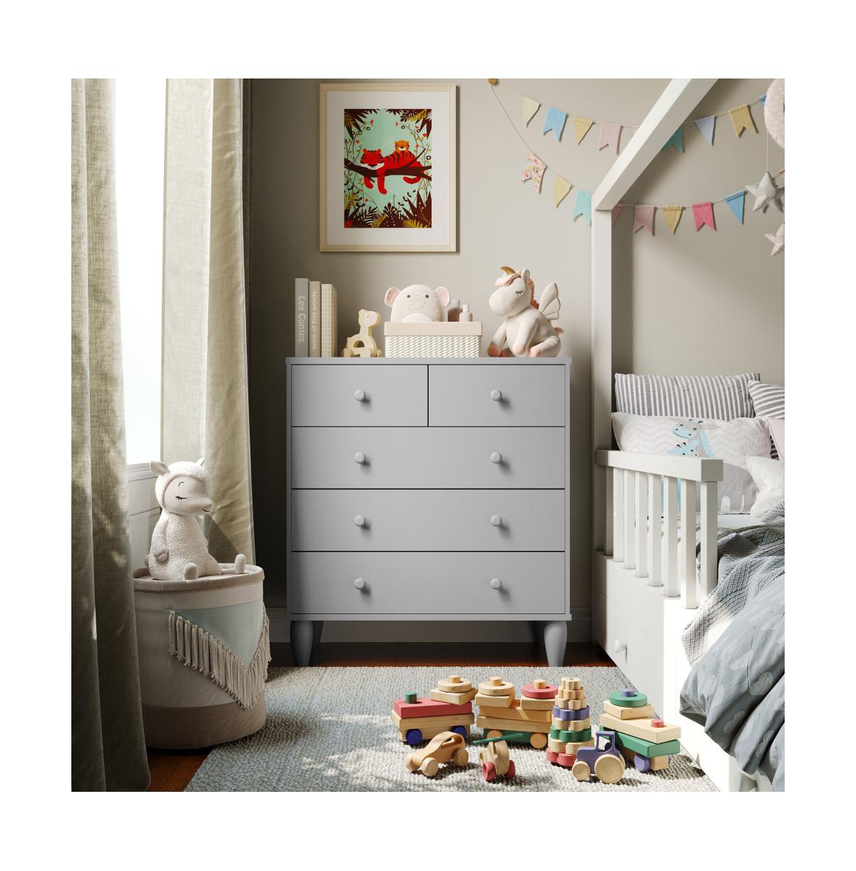 Click here for Large Kids 5-Drawer Wood Dresser Chest for Bedroom... prices
