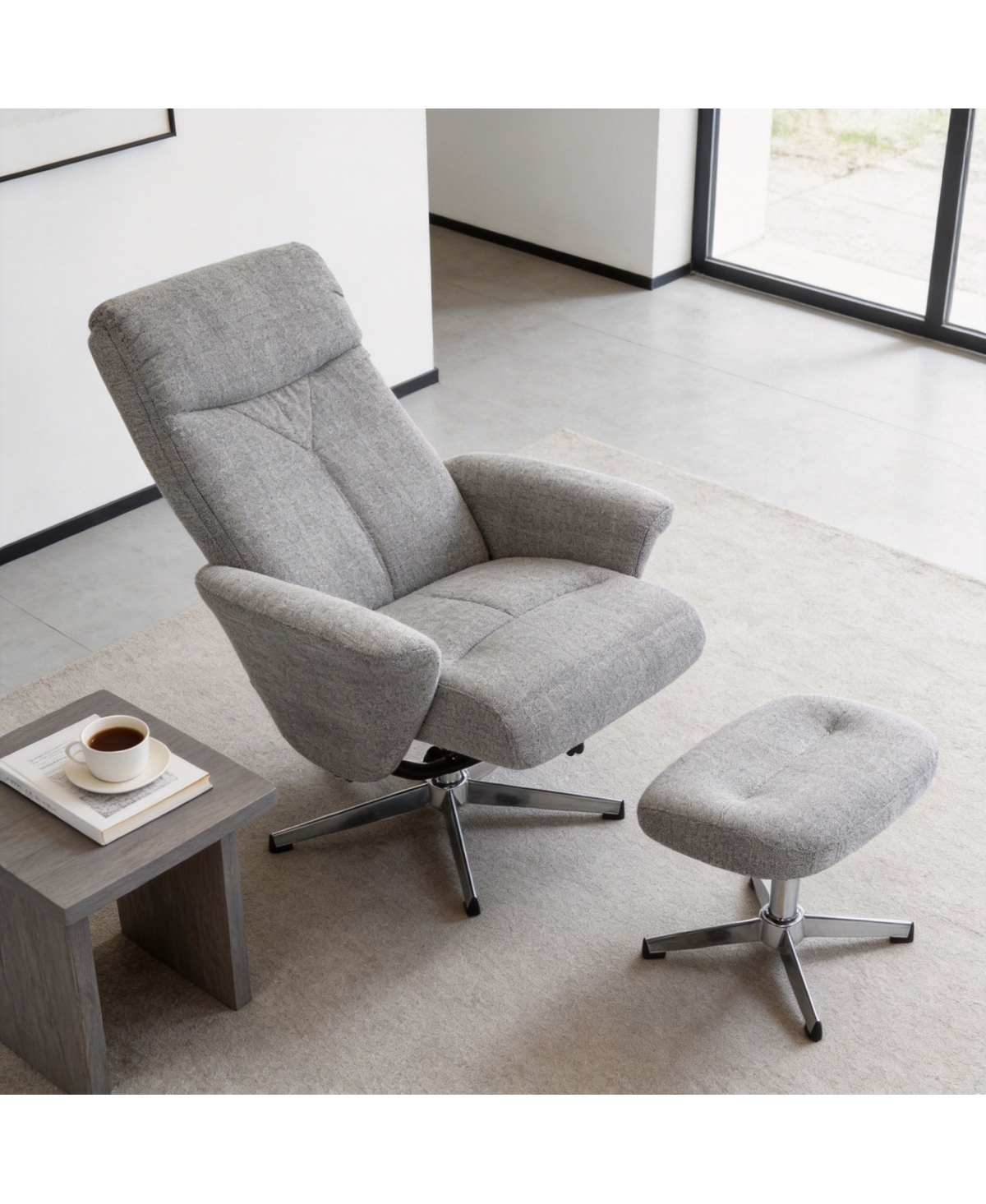 Click here for Streamdale Furniture Swivel Chenille Recliner Chai... prices