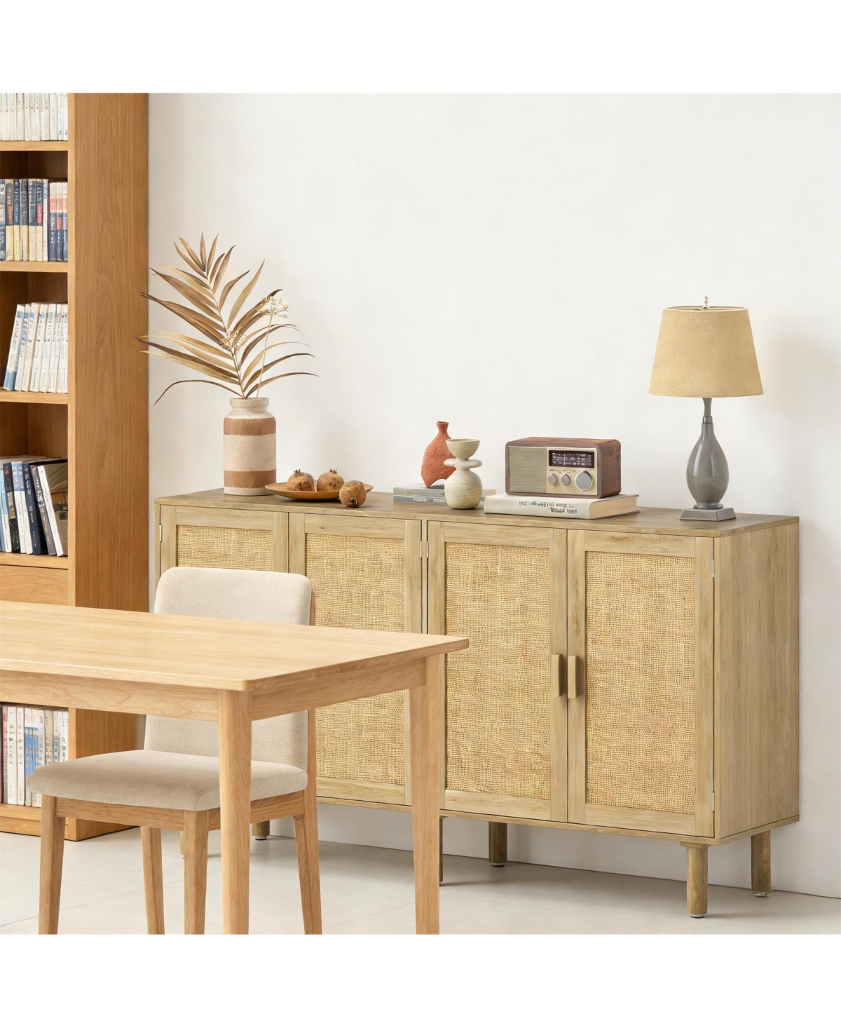 Click here for Clihome 62.2 Natural Rattan Storage Cabinet  2-Doo... prices