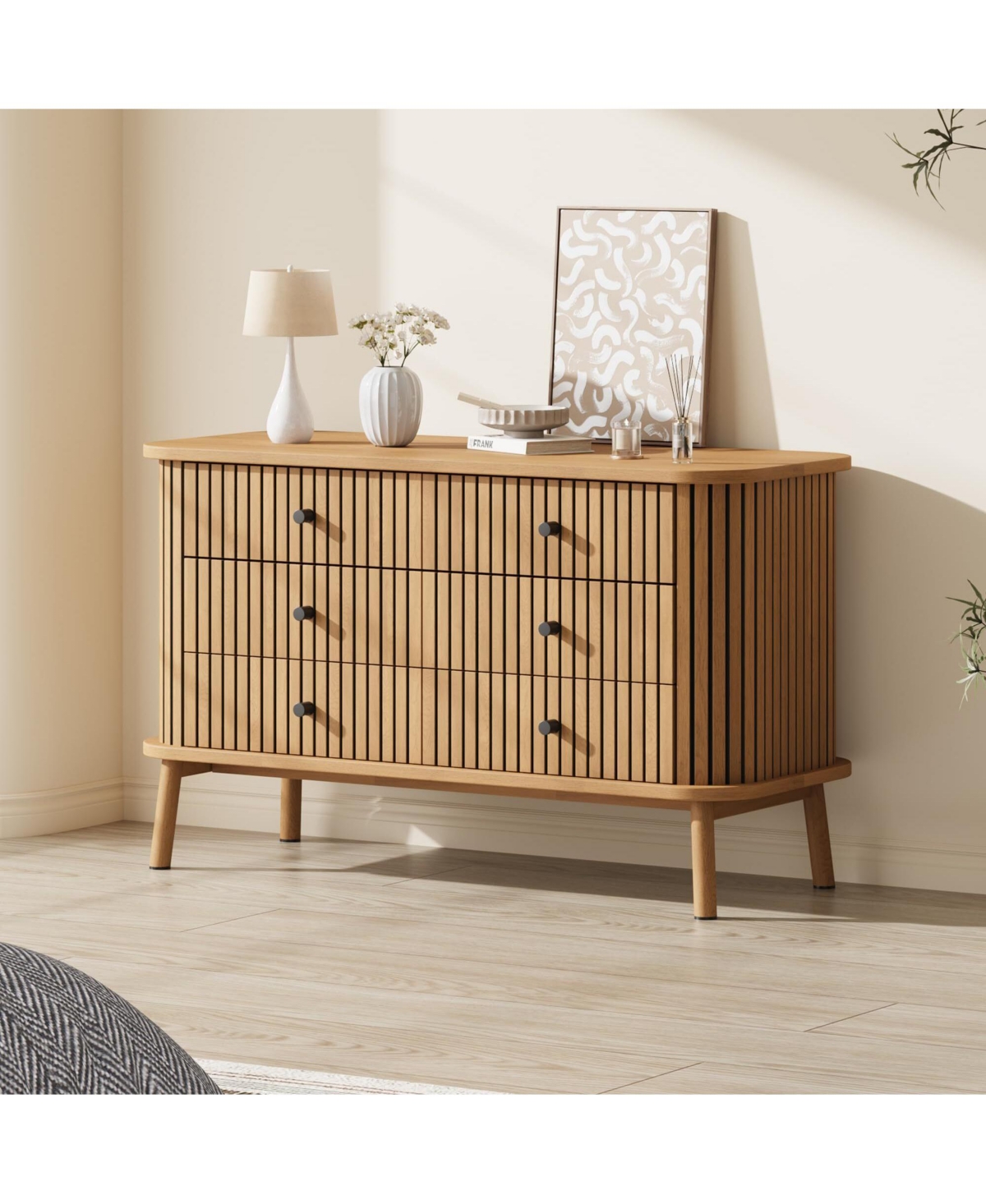 Click here for gaomon Mid Century 6 Drawer Double Chest Wooden Dr... prices