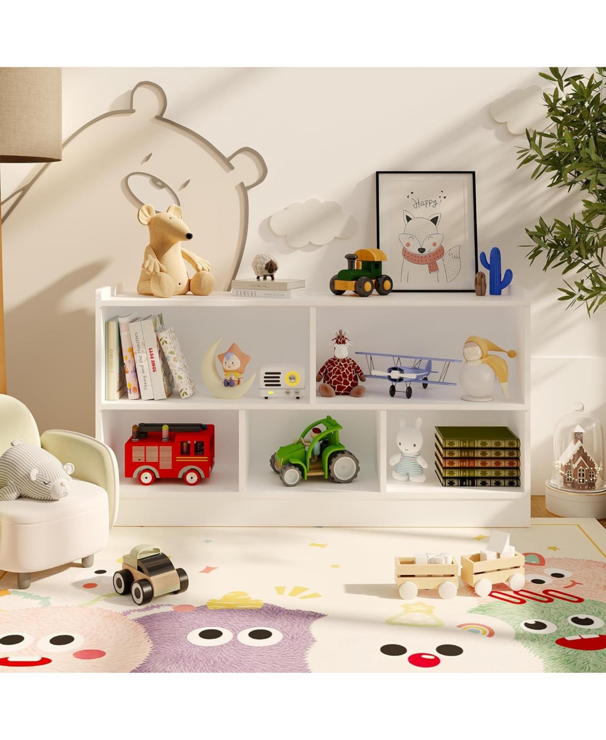 Click here for gaomon 5-Section 2-Tier Toy Storage Organizer  Woo... prices