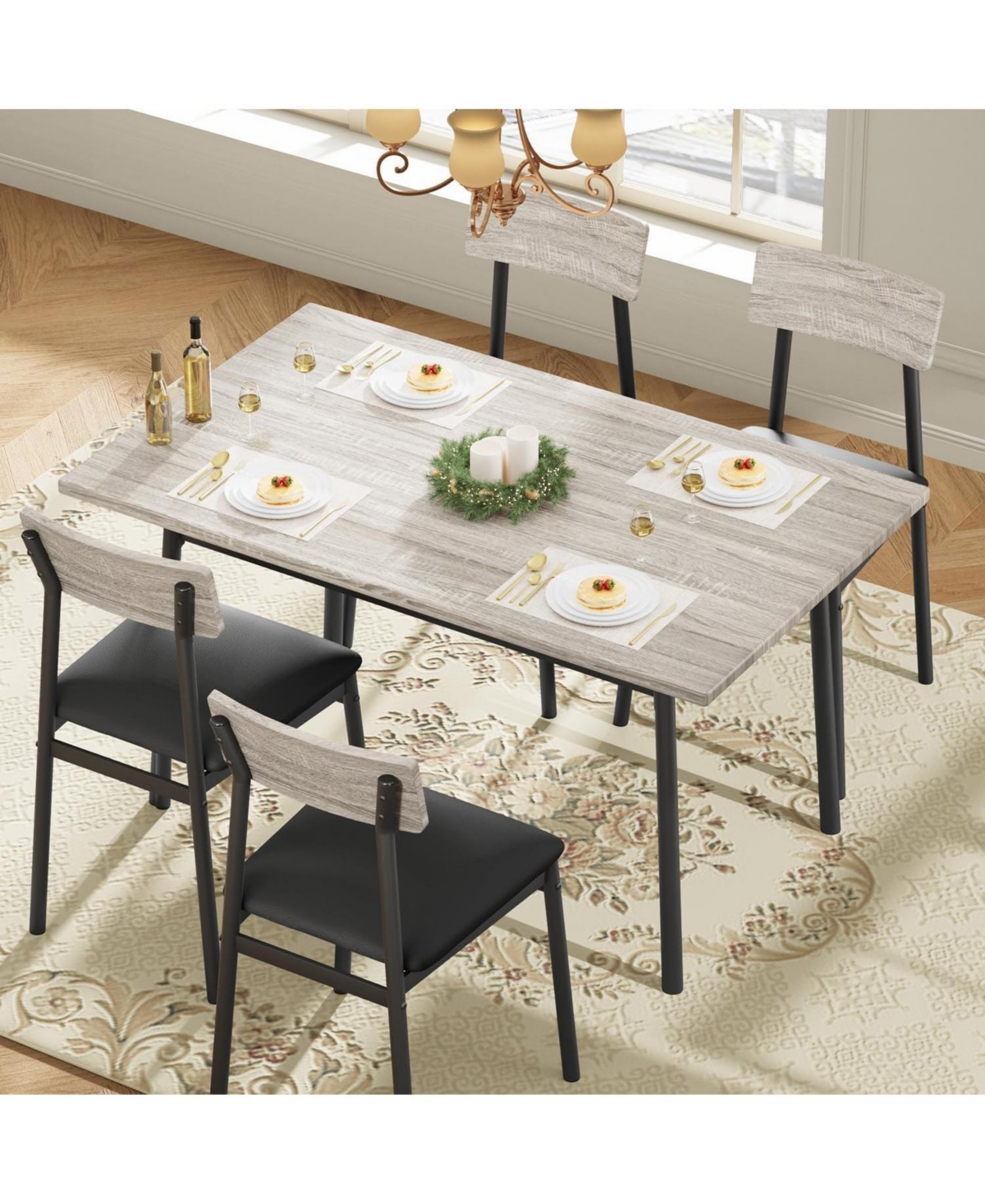 Click here for gaomon Kitchen Dining Table and Chairs Set for 4 w... prices
