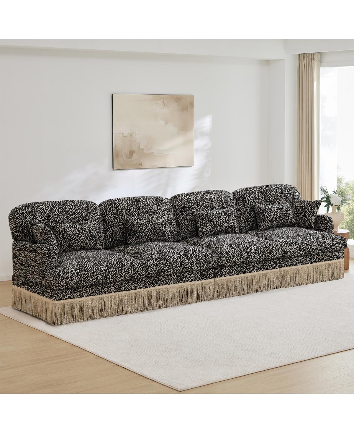 Click here for Streamdale Furniture 131inch Leopard Chenille 4-Se... prices