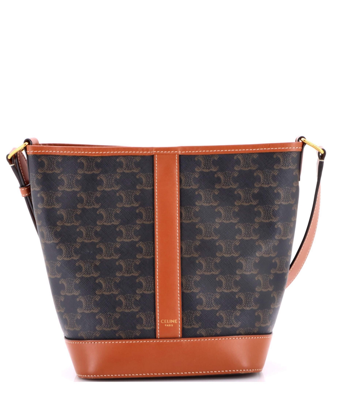 Click here for Pre-Owned Celine Small Bucket Bag Triomphe Coated... prices