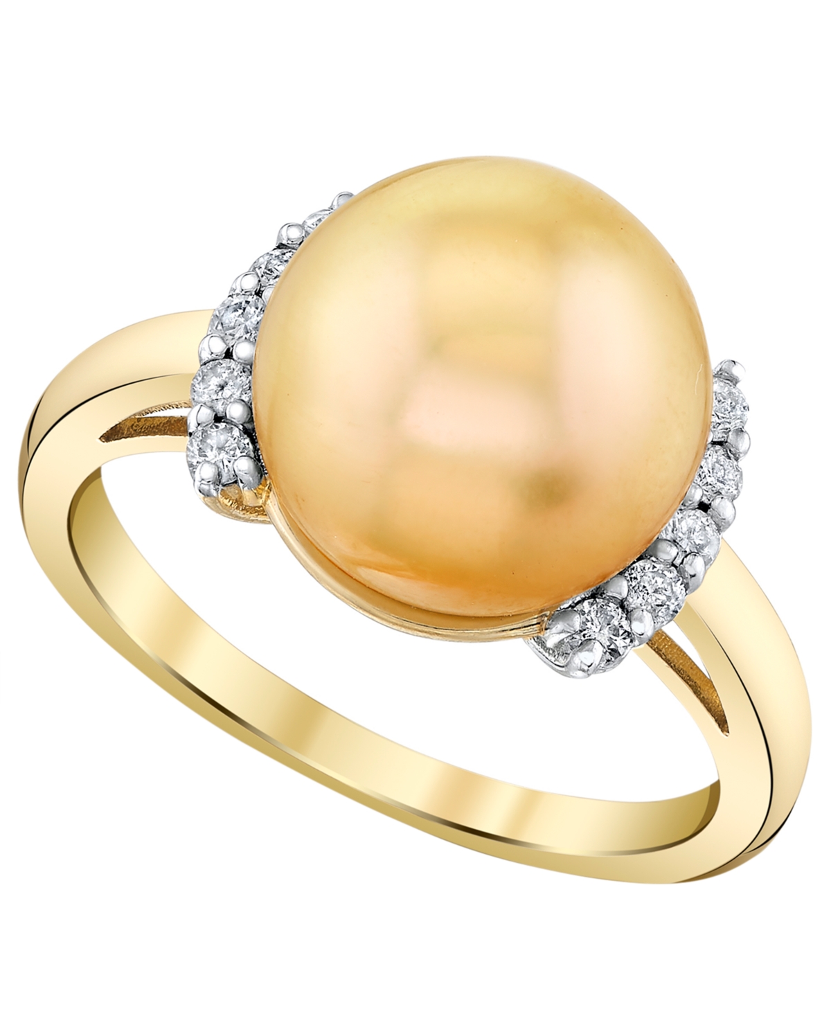 Click here for Macys Cultured Golden South Sea Pearl (11mm) & Dia... prices