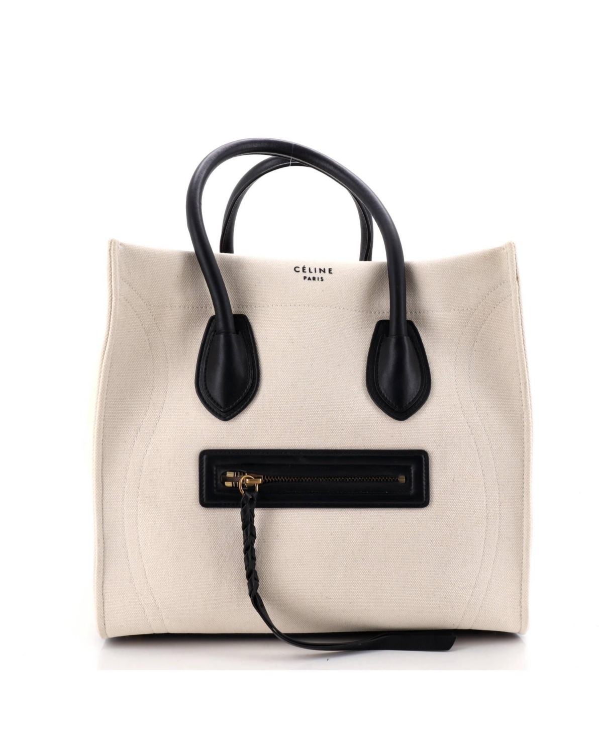 Click here for Pre-Owned Celine Medium Phantom Bag Canvas - Natur... prices