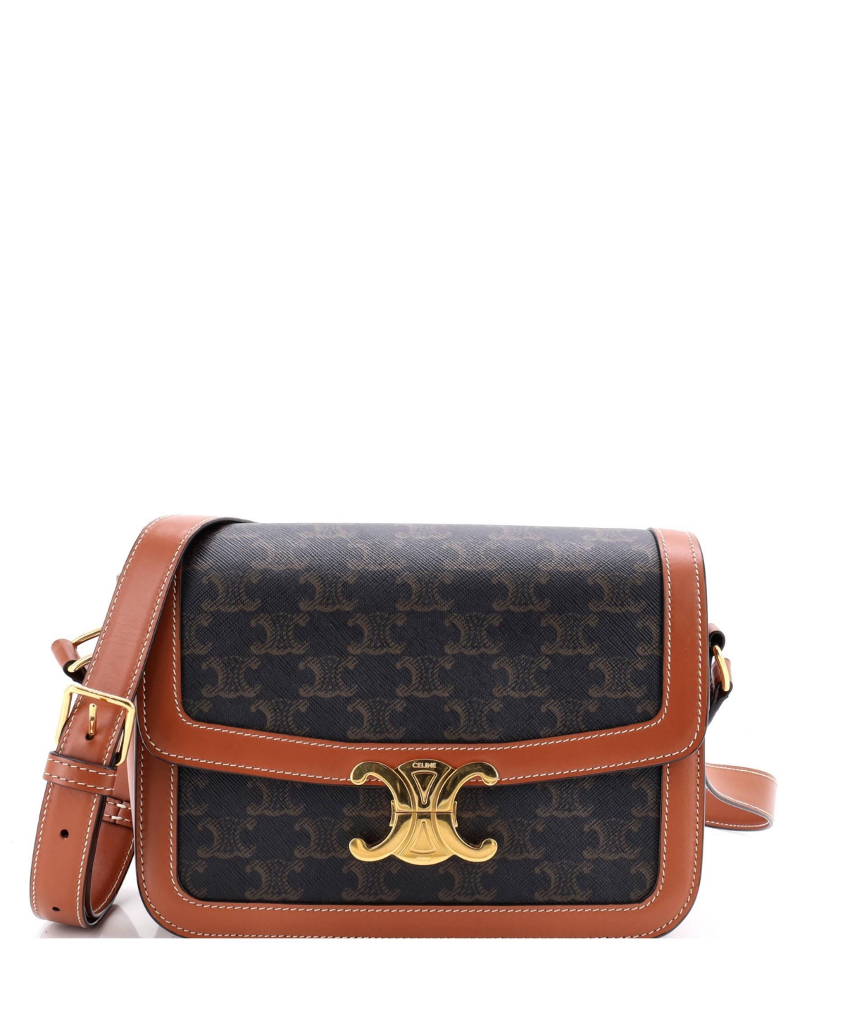 Click here for Pre-Owned Celine Medium Triomphe Shoulder Bag Trio... prices