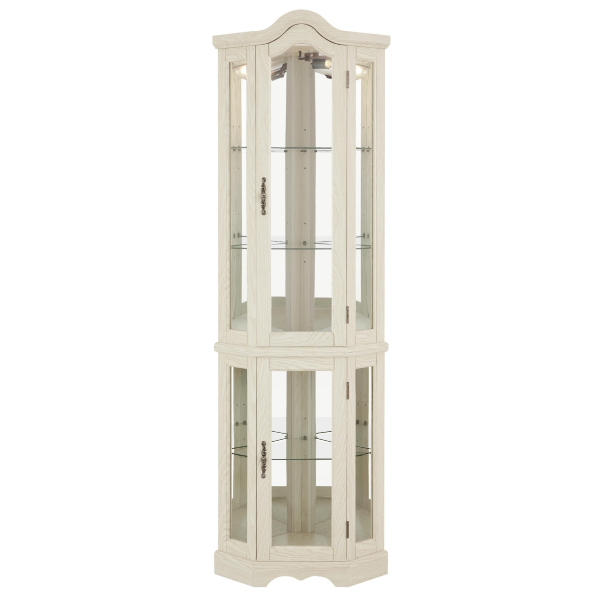 Click here for Sumyeg Lighted Corner Curio Cabinet with Tempered... prices
