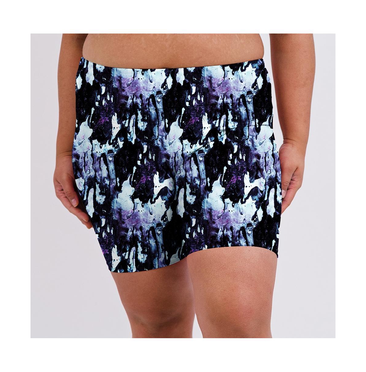 Click here for Calypsa Womens Plus Size Mid-Thigh Swim Shorts - M... prices