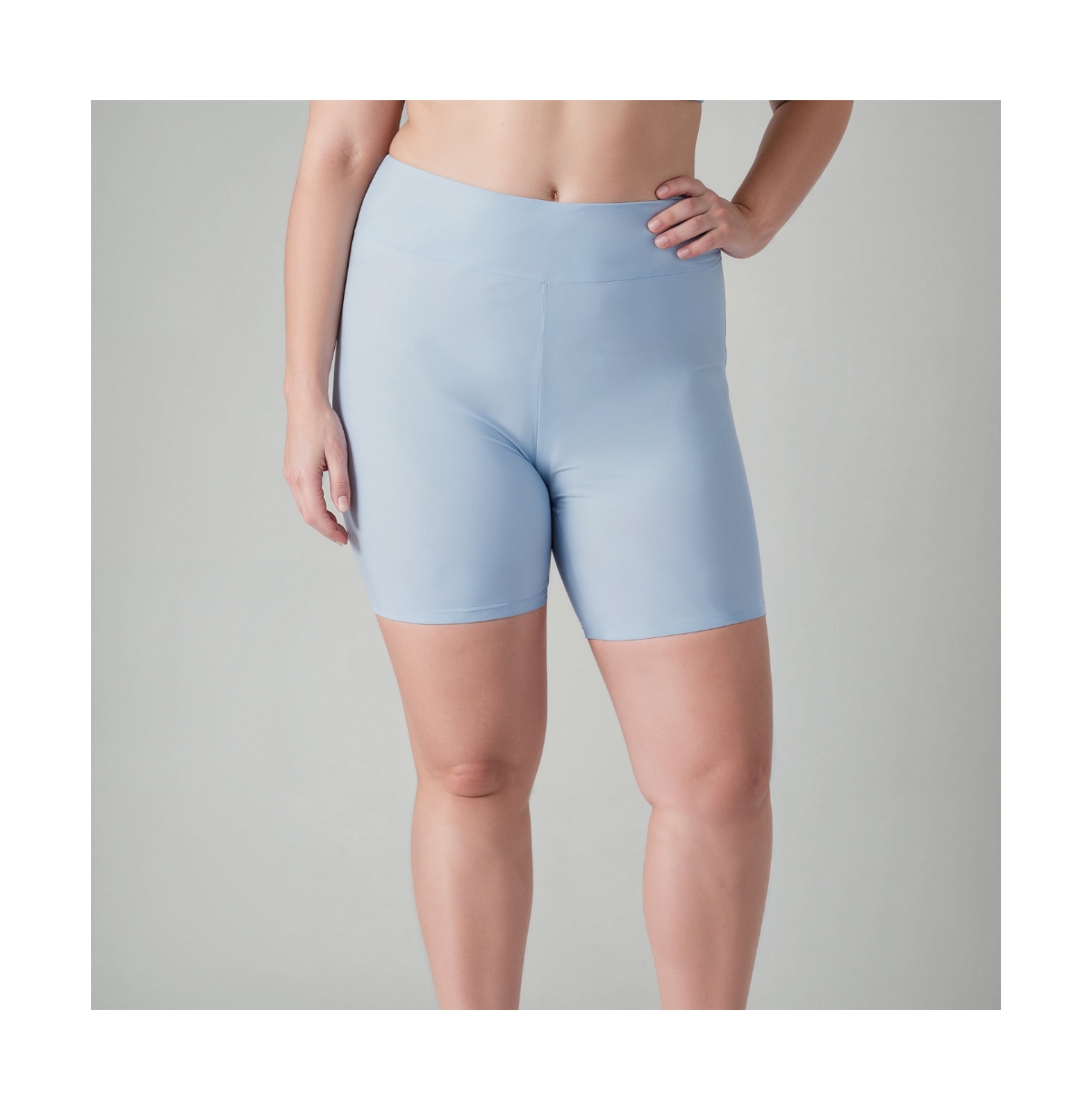 Click here for Calypsa Womens Plus Size Mid-Thigh Swim Shorts - D... prices