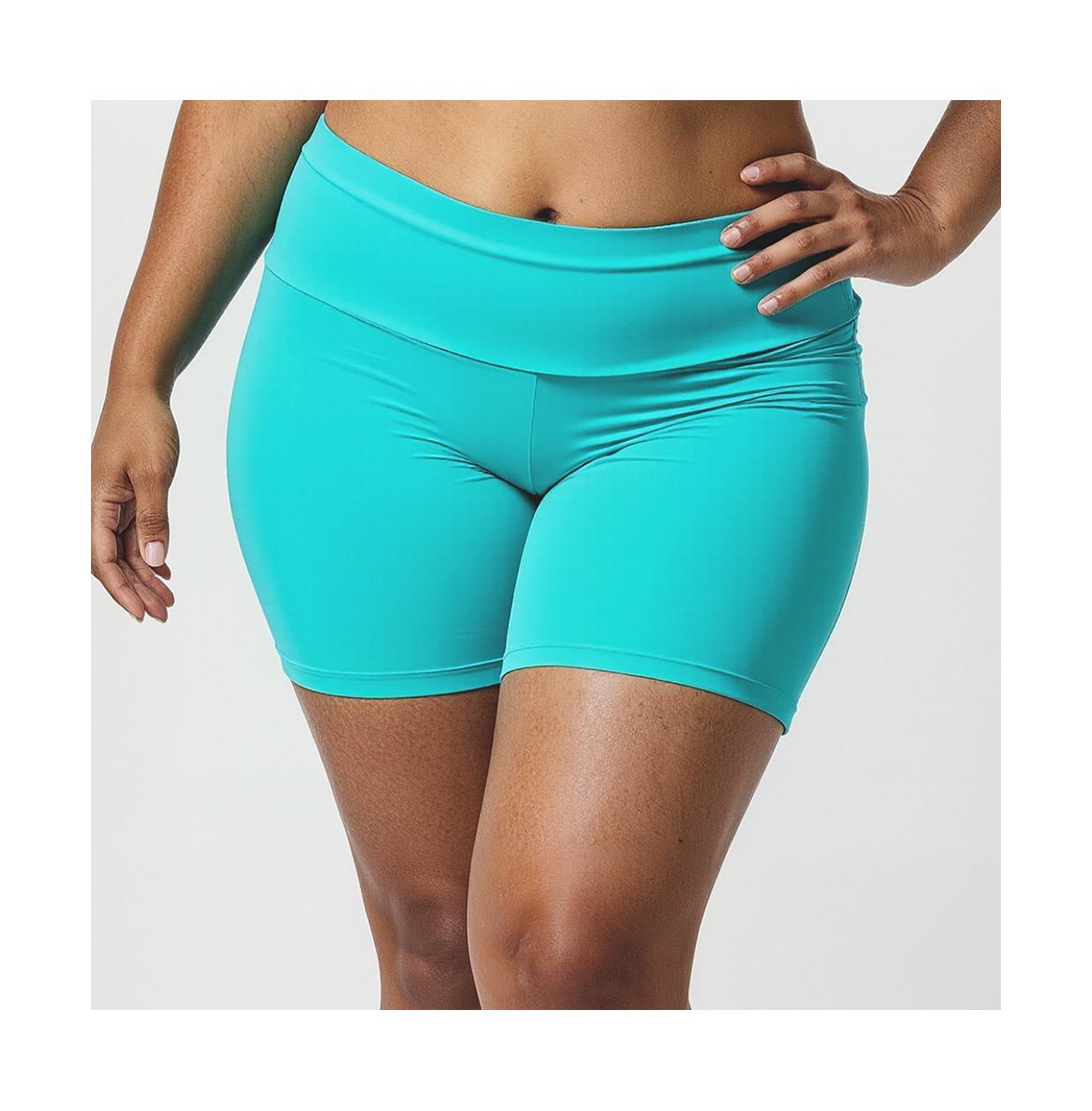 Click here for Calypsa Womens Plus Size Mid-Thigh Swim Shorts - C... prices
