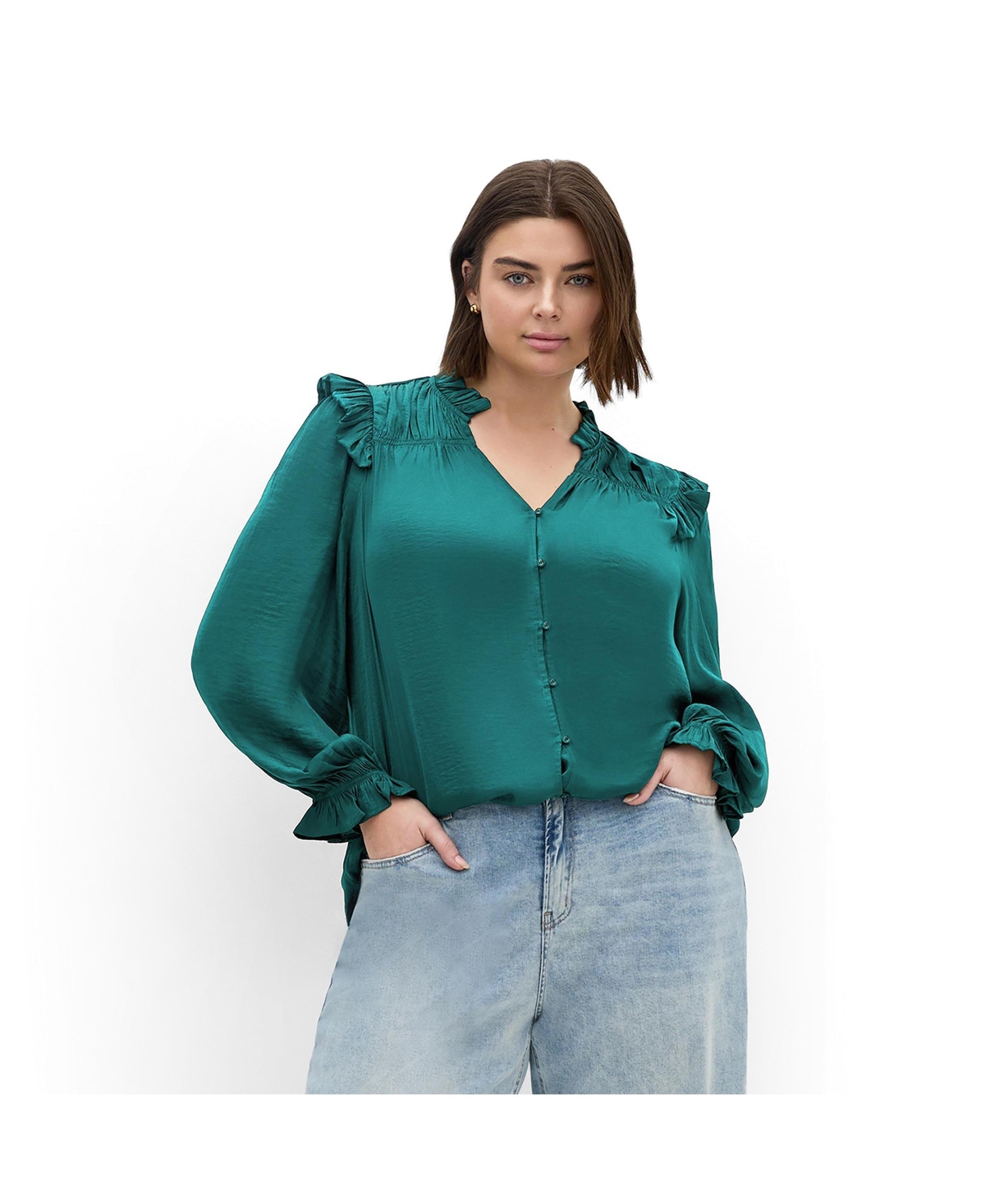 Click here for City Chic Womens Jocelyn Top - Jade prices