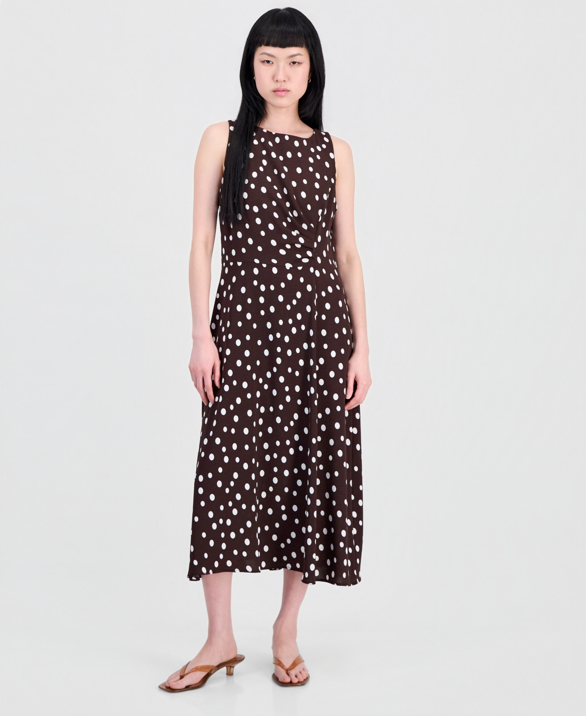 Click here for Connected Womens Printed Side-Shirred Fit & Flare... prices
