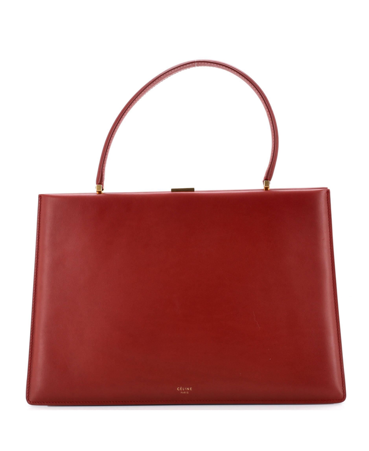Click here for Pre-Owned Celine Medium Clasp Top Handle Bag Leath... prices