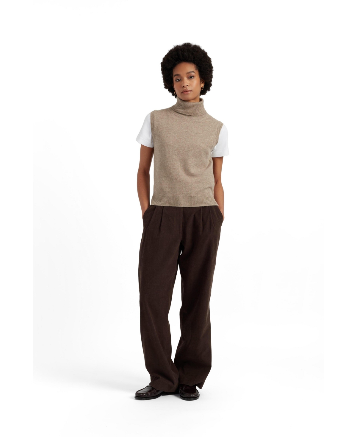 Click here for Chinti & Parker Womens Wool-Cashmere High-Neck Tan... prices