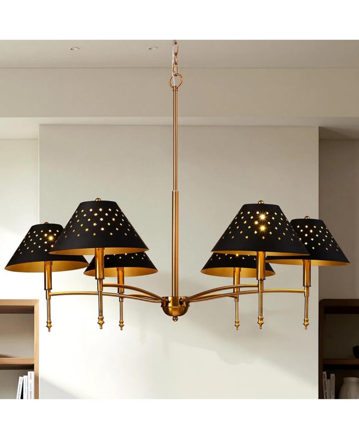 Click here for Tribesigns 6-Light Chandelier with Matte Lampshade... prices