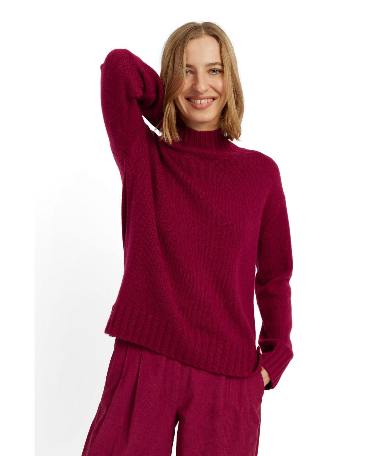 Click here for Chinti & Parker Womens Pure Cashmere Funnel Neck S... prices