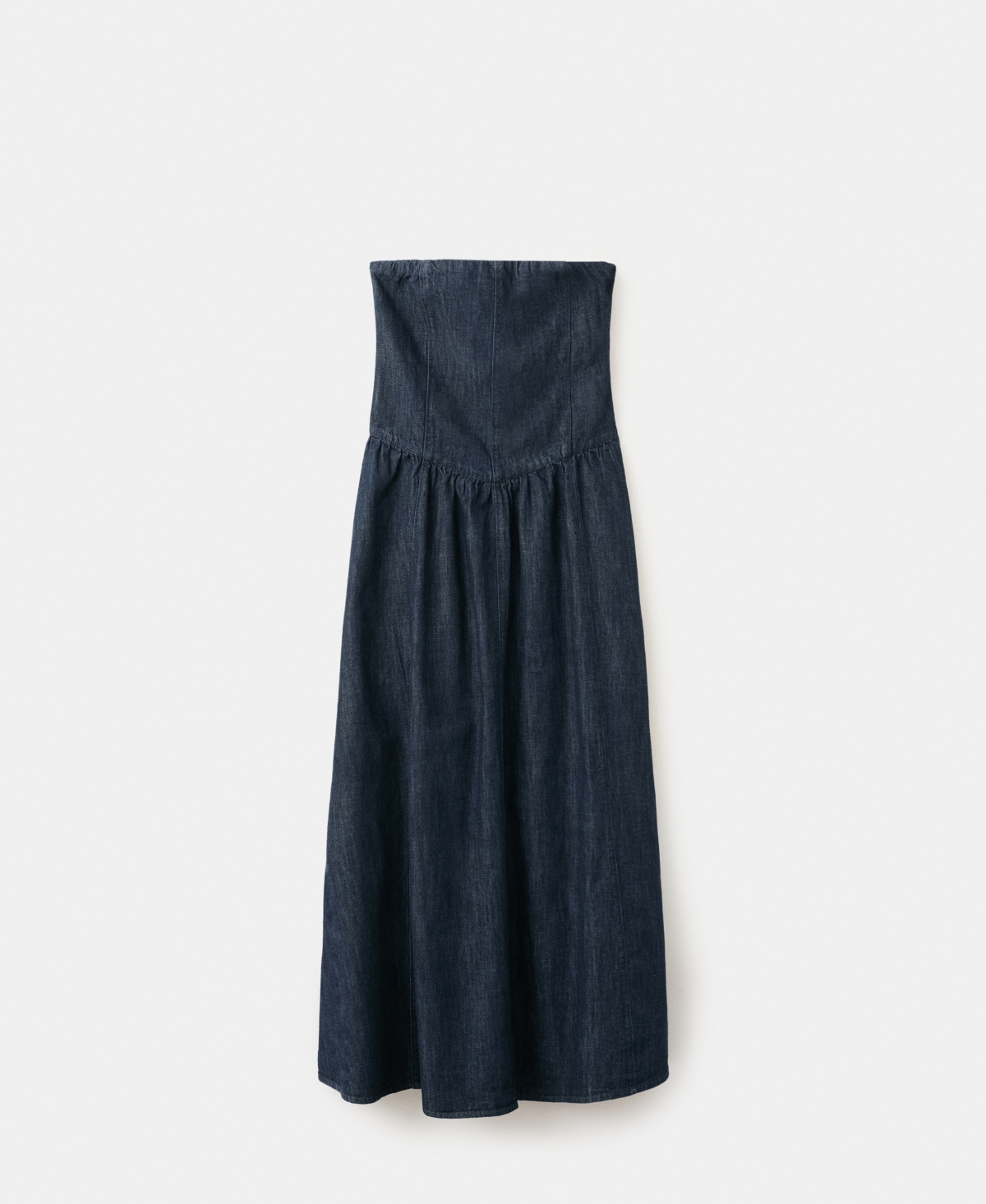 Click here for Mango Womens Strapless Denim Dress - Open Blue prices