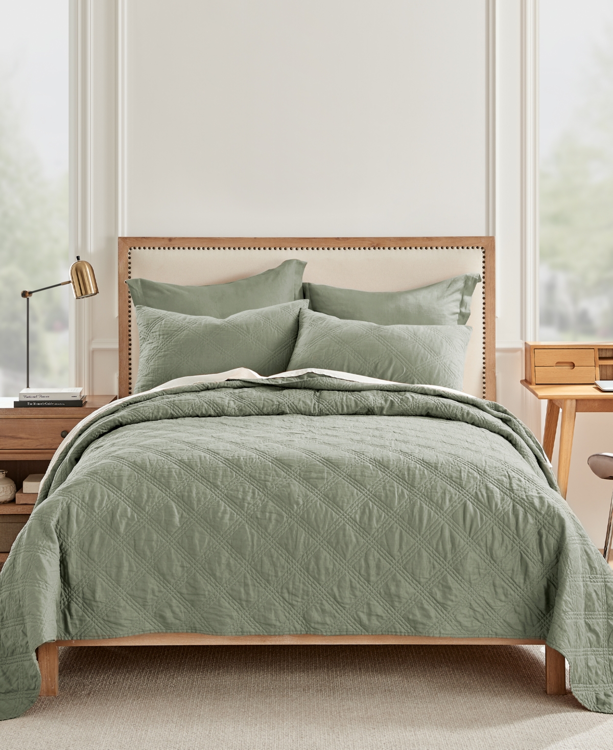 Click here for Levtex Washed Linen Relaxed Textured Quilt  King -... prices