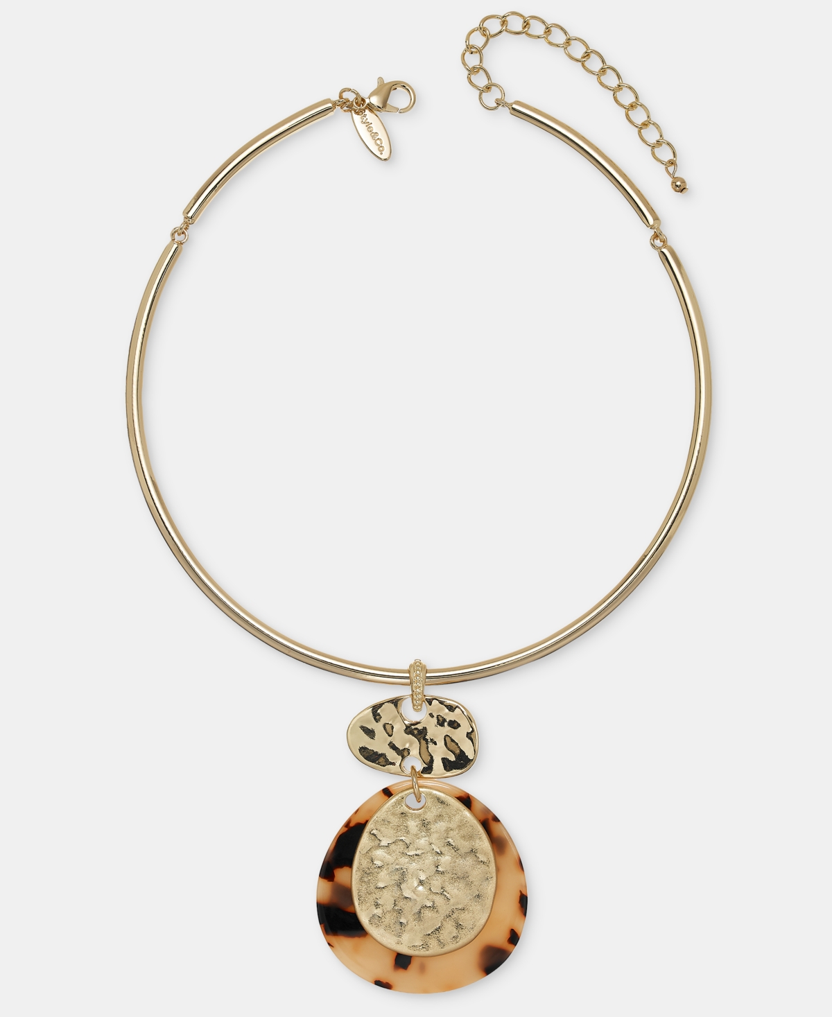 Click here for Style & Co Tortoise-Shell Disc Collar Pendant Neck... prices