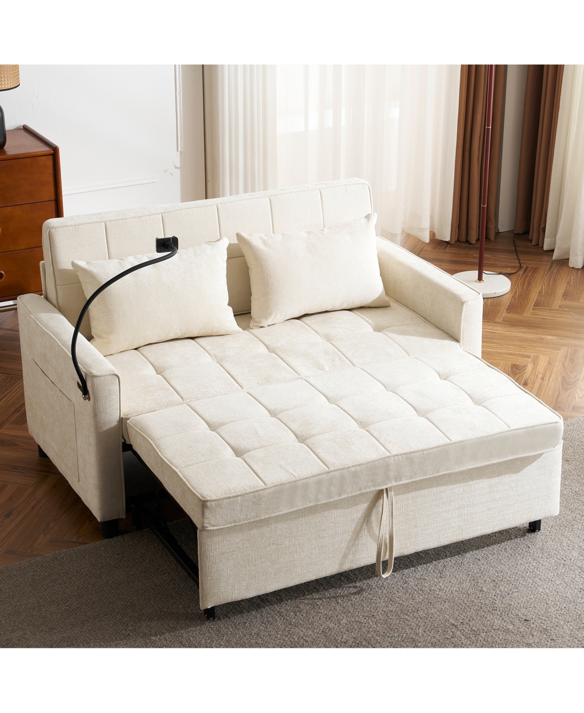 Click here for Rainsken 56.9 Loveseat Sofa Couch  Pull-Out Sleepe... prices