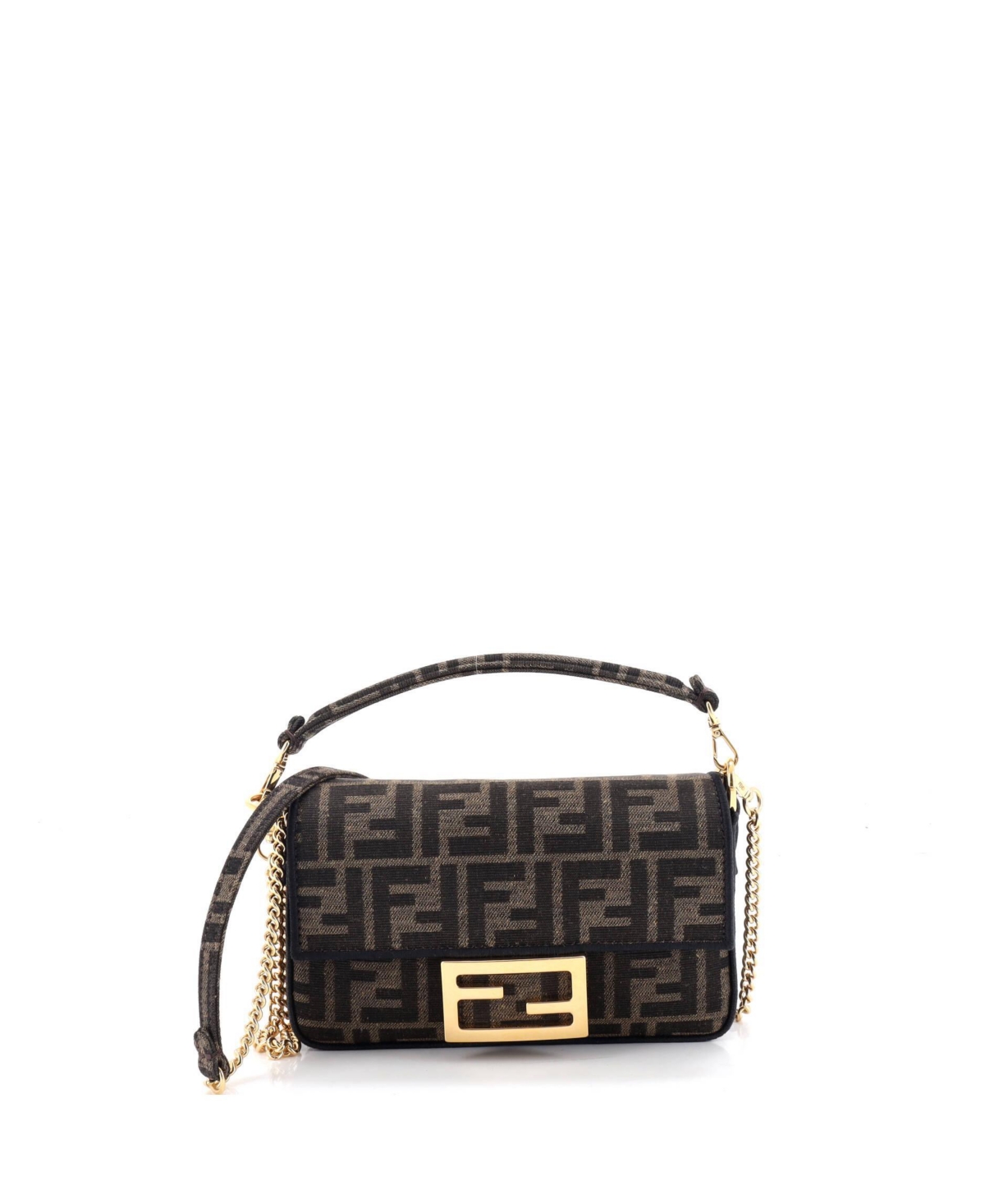 Click here for Pre-Owned Fendi Mini Baguette Nm Bag Zucca Canvas... prices