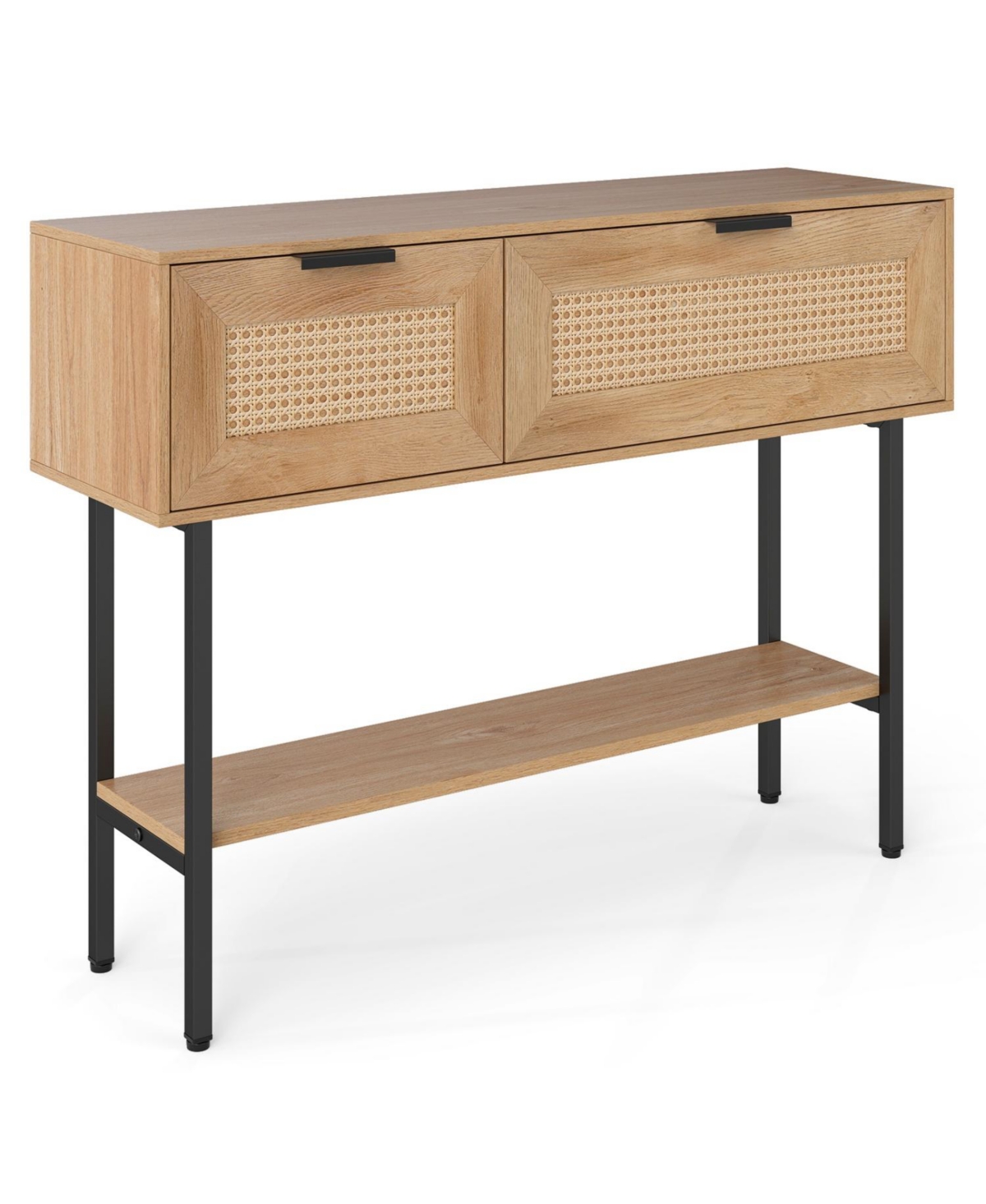 Click here for Slickblue Stylish Rattan Console Table with Storag... prices