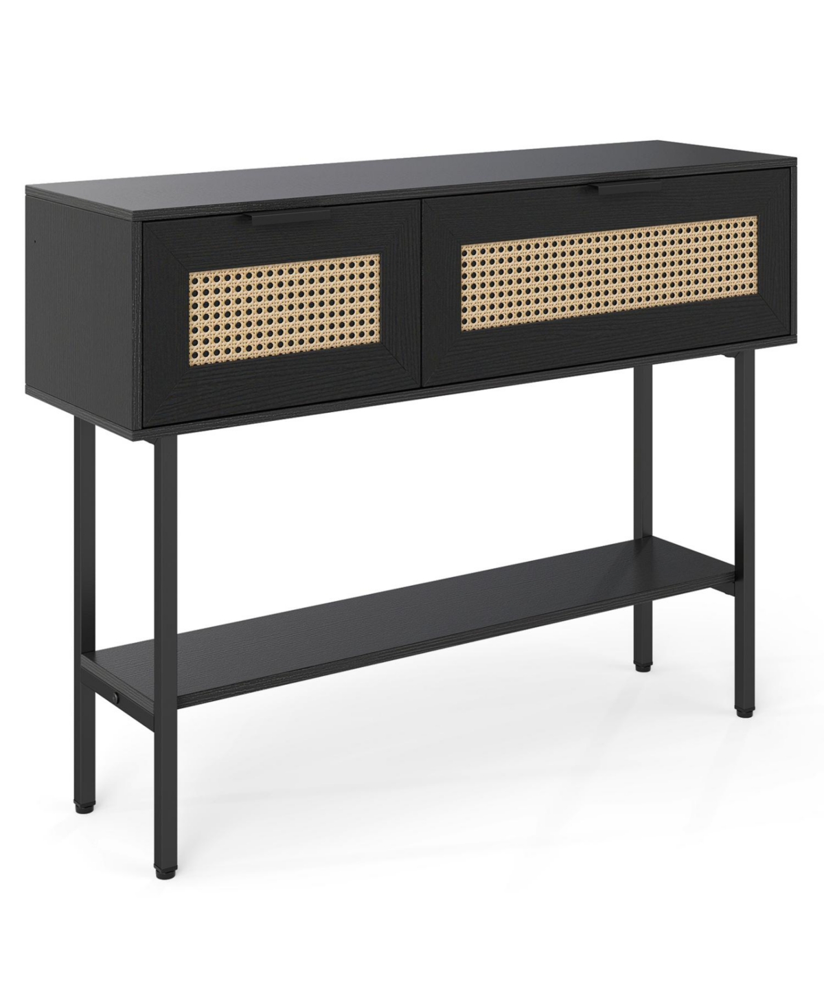 Click here for Slickblue Stylish Rattan Console Table with Storag... prices