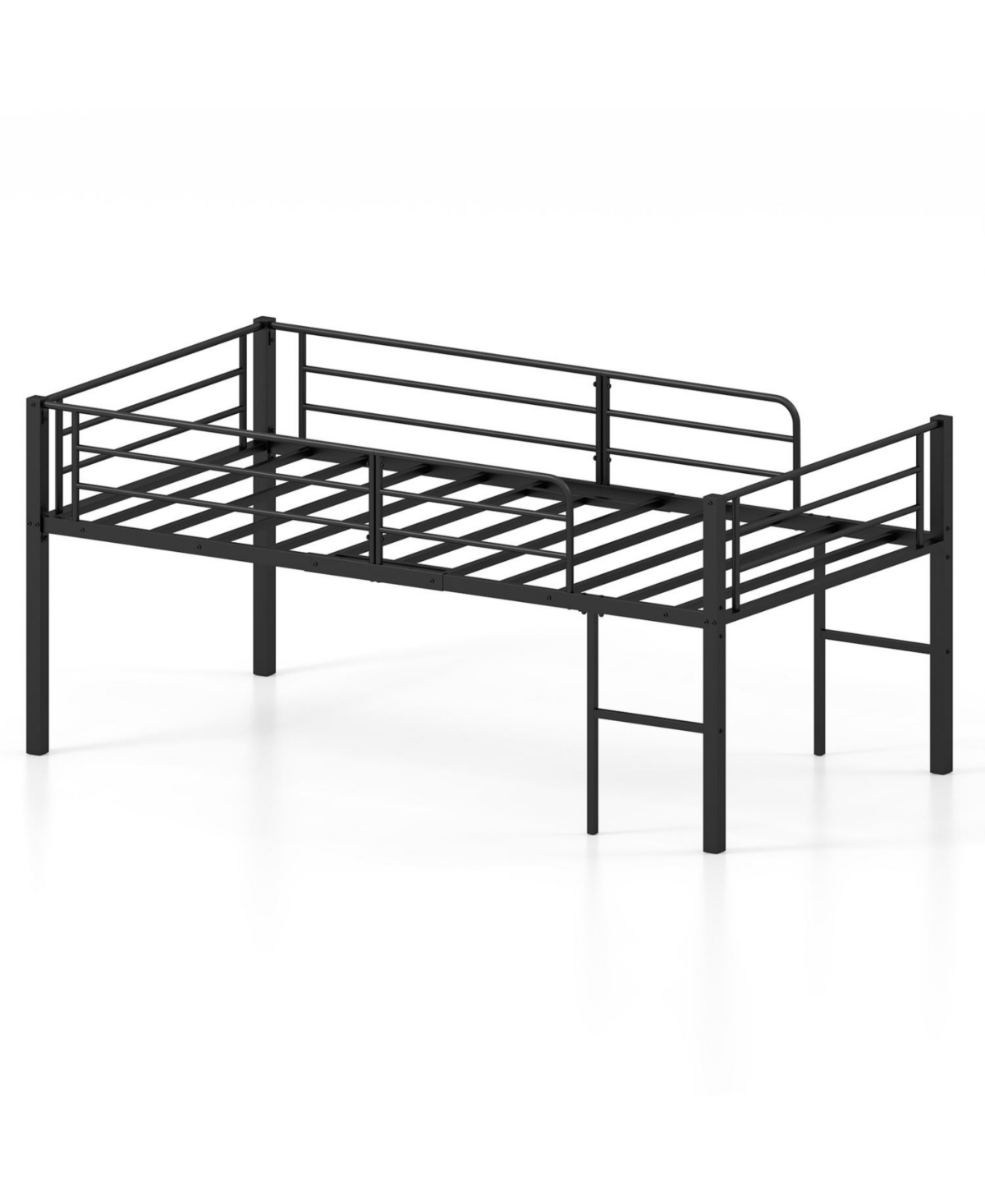 Click here for Slickblue Twin Low Loft Bed with Guardrails and 2... prices