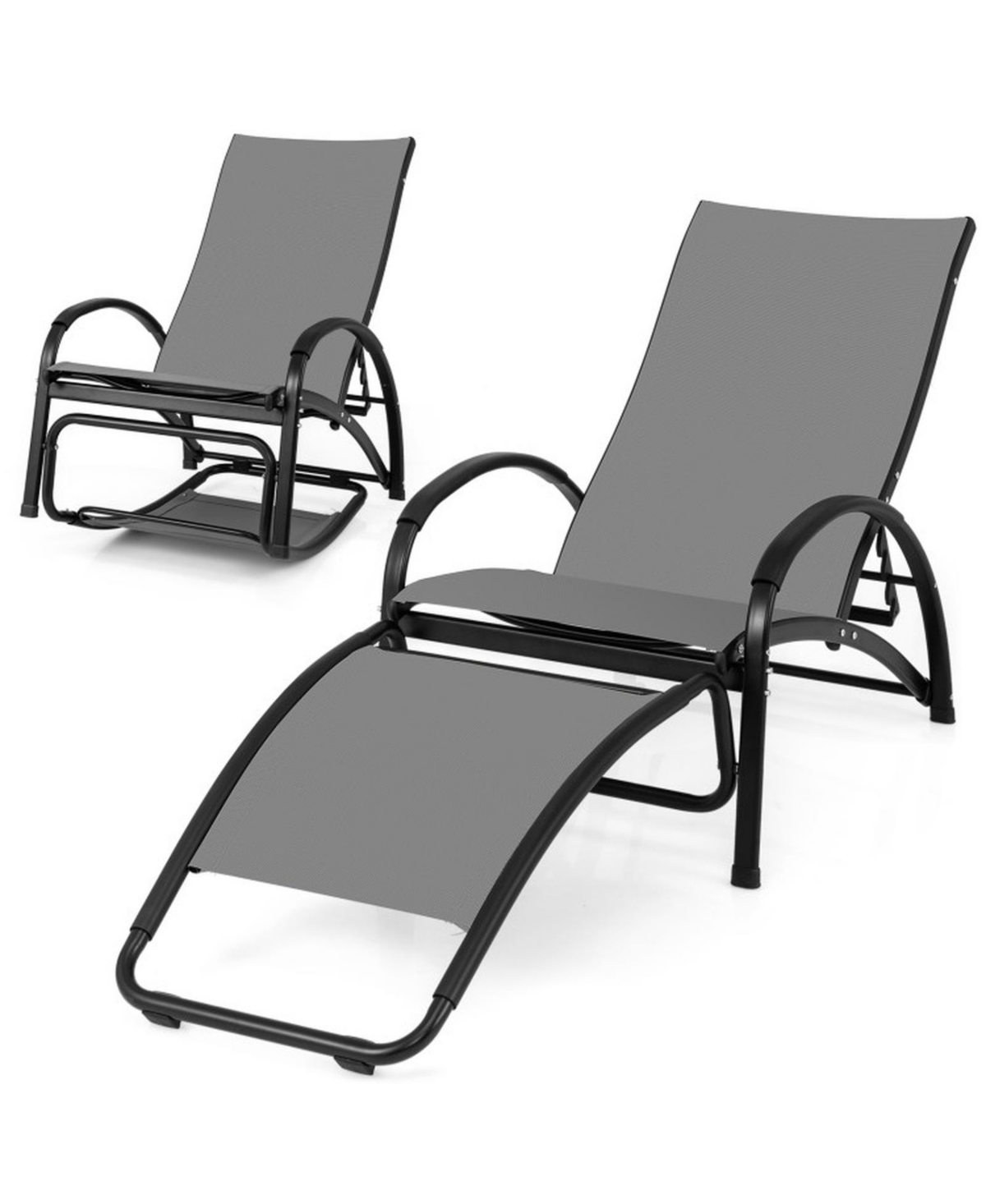 Click here for Gouun 2-in-1 Outdoor Rocking and Lounge Chair with... prices