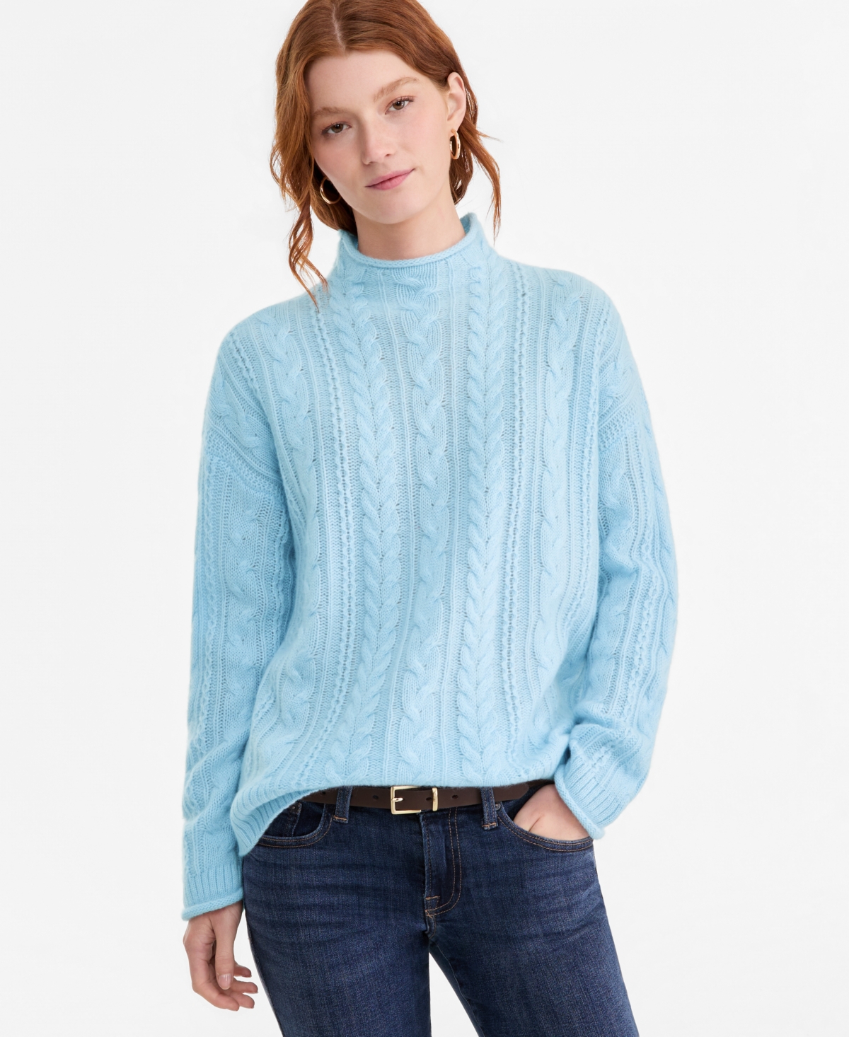 Click here for Charter Club Womens 100 Cashmere Cable-Knit Funnel... prices