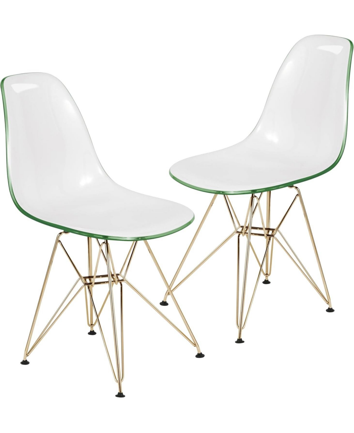 Click here for LeisureMod Cresco Dining Chair Set of 2 Molded Acr... prices