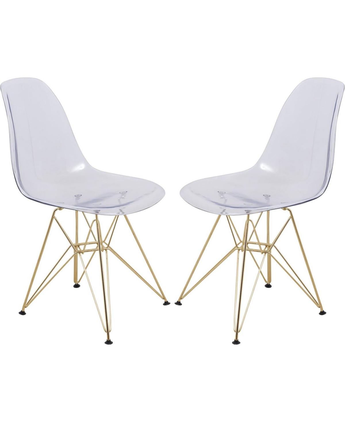 Click here for LeisureMod Cresco Dining Chair Set of 2 Molded Acr... prices