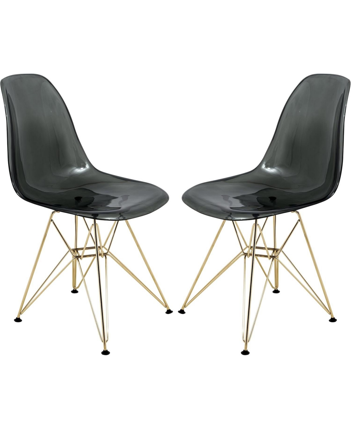 Click here for LeisureMod Cresco Dining Chair Set of 2 Molded Acr... prices
