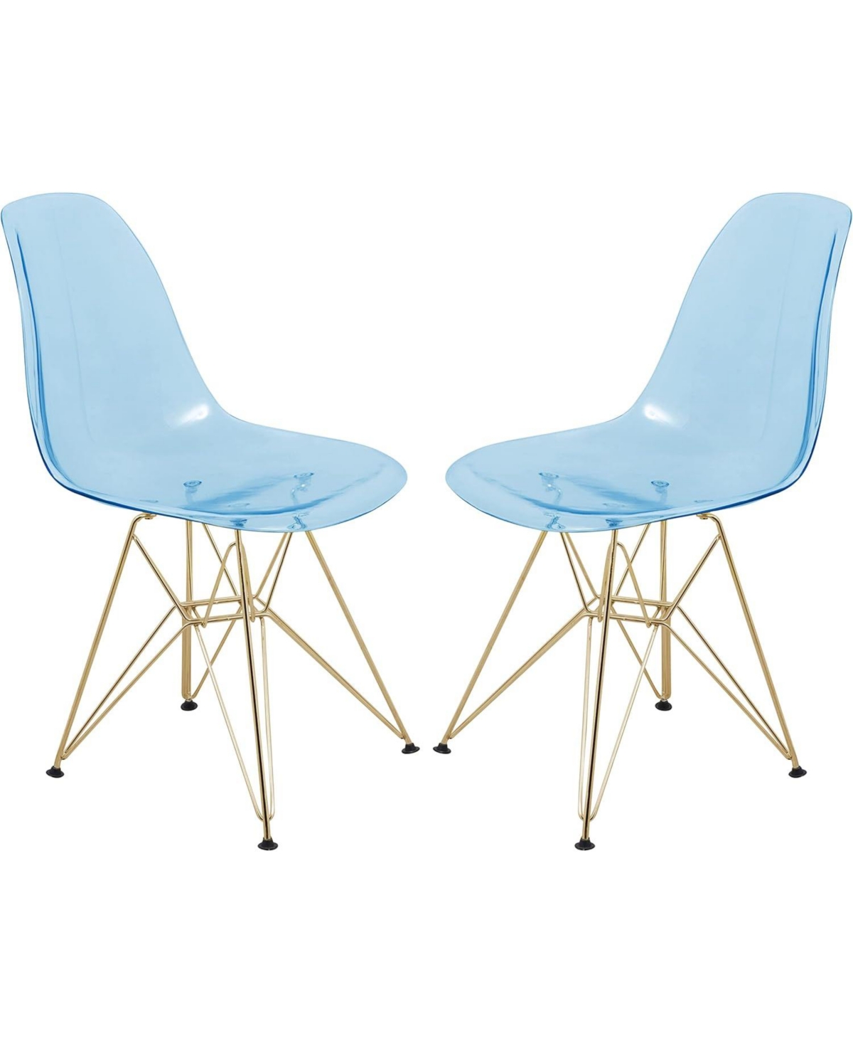 Click here for LeisureMod Cresco Dining Chair Set of 2 Molded Acr... prices