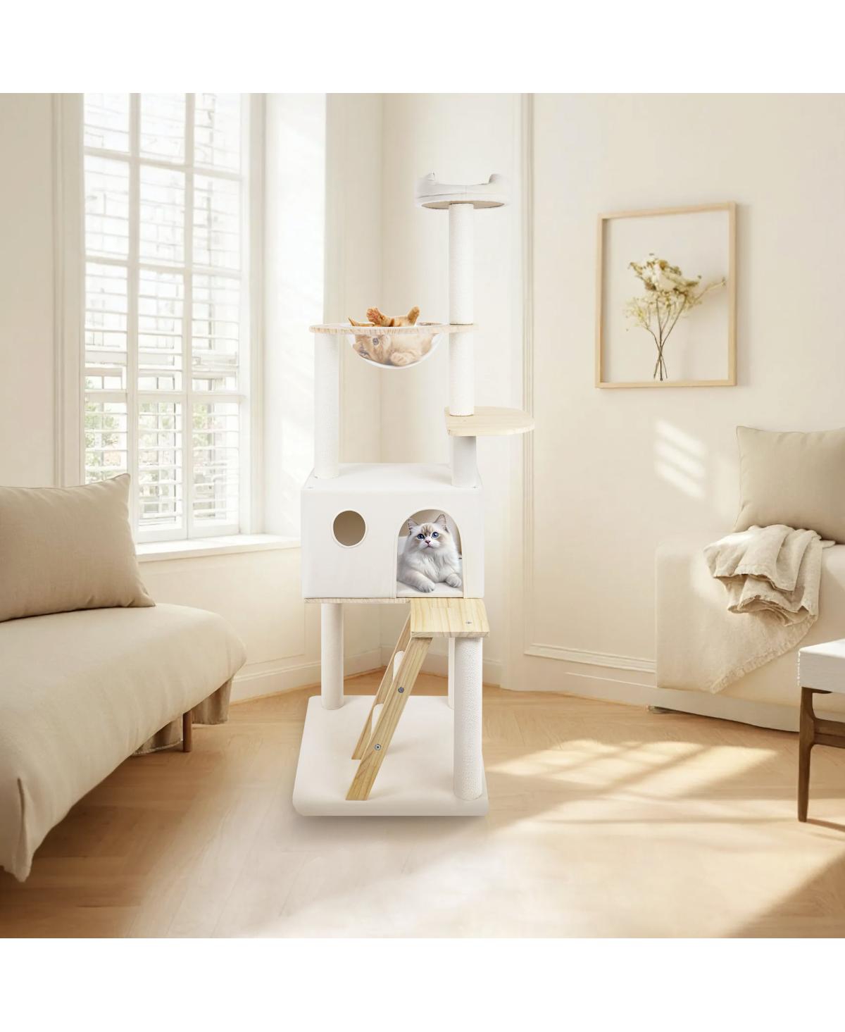 Click here for Streamdale Furniture wood cat tree with large cond... prices