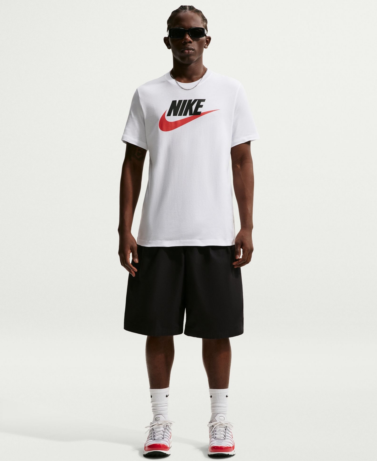 Click here for Nike Mens Sportswear Logo T-Shirt - White/black/un... prices