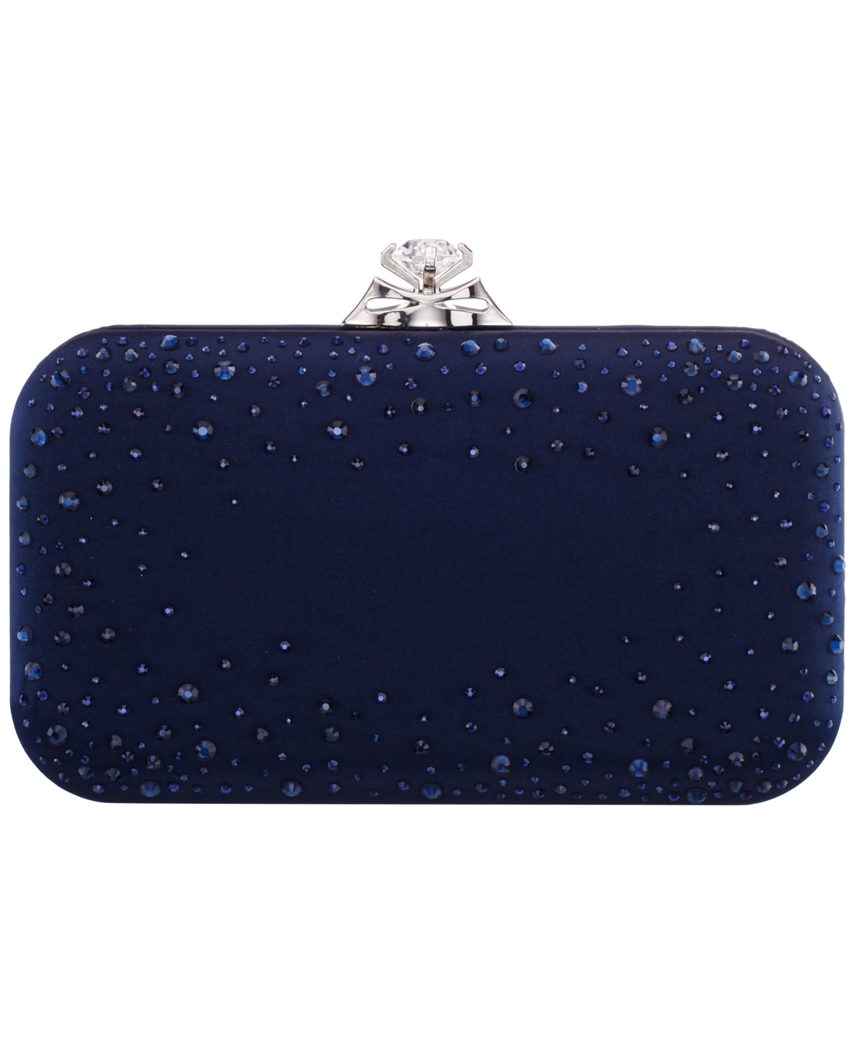 Click here for Nina Scatter Crystal Minaudiere Mini Handbag - Nav... prices