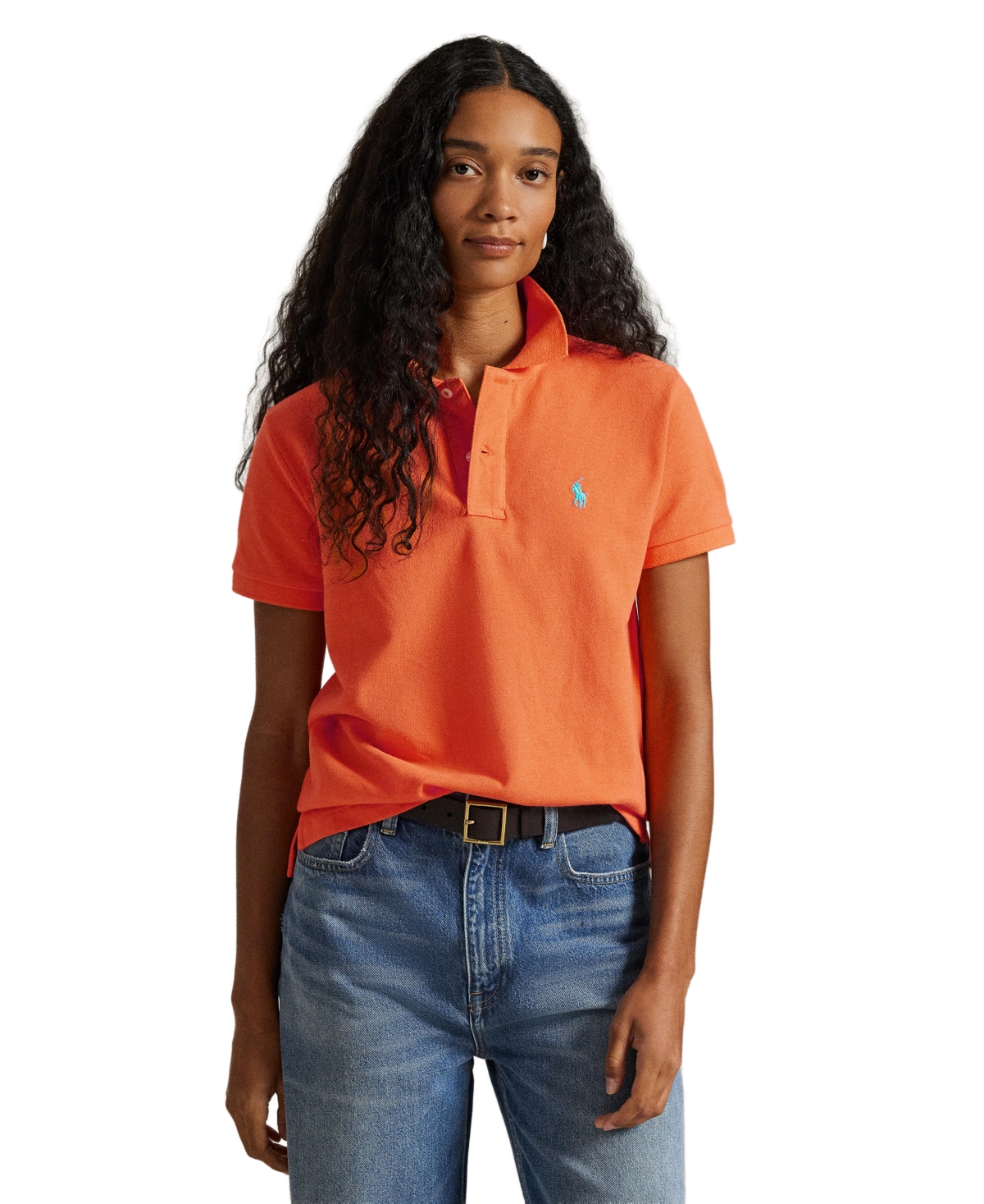 Click here for Polo Ralph Lauren Womens Classic-Fit Mesh Polo Shi... prices