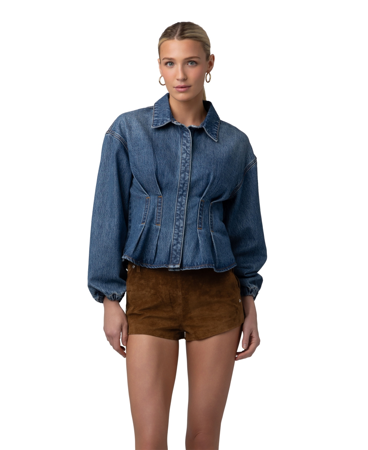 Click here for Blank Nyc Womens Collared Neck Jacket - Off The Ho... prices