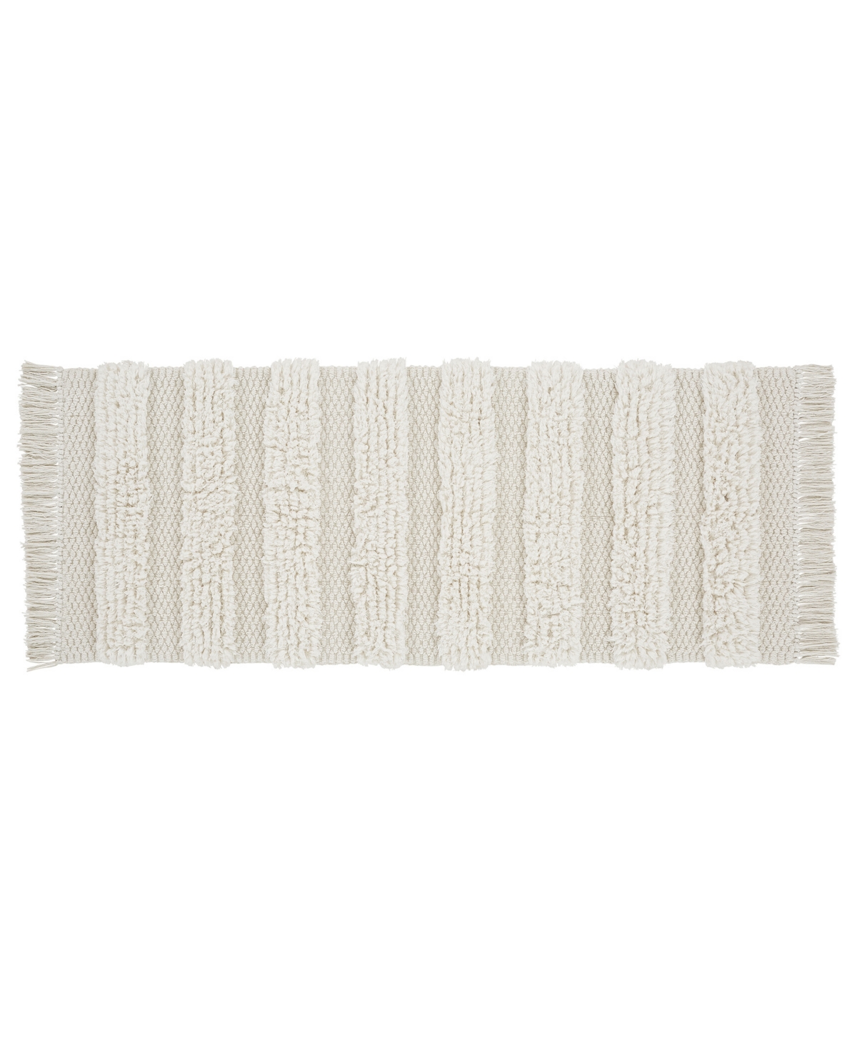 Click here for Vcny Home Savannah Fringe Stripe Bath Rug Runner... prices