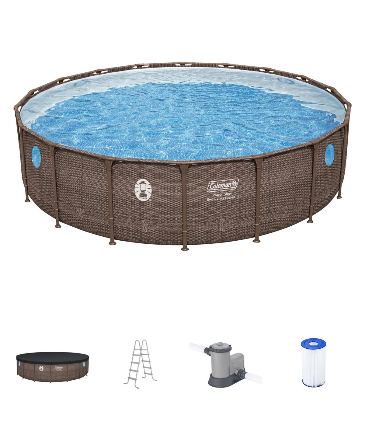 Click here for Coleman Power Steel 22 x 52 Round Frame Above Grou... prices