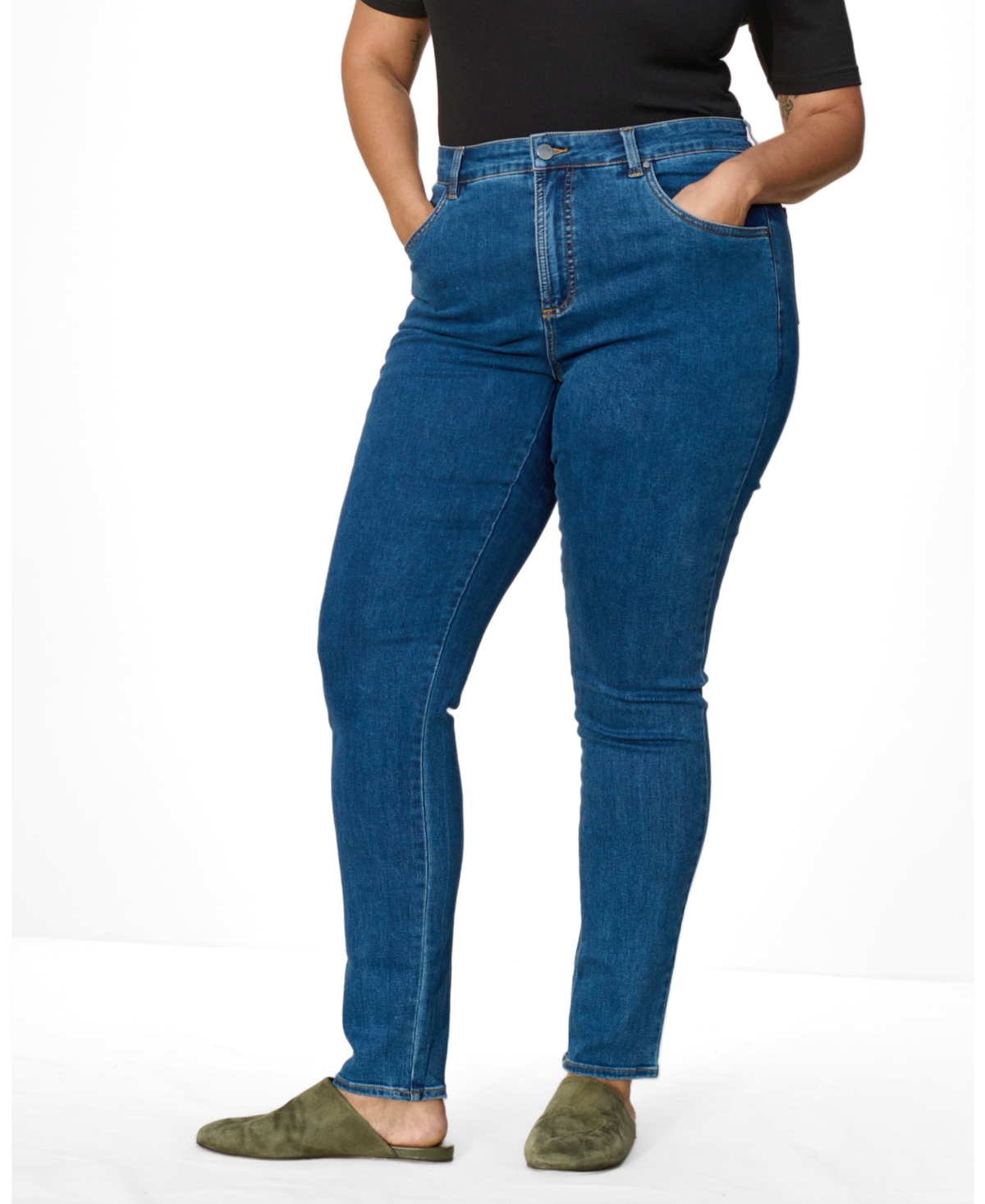 Click here for Universal Standard Womens Seine High Rise Skinny J... prices