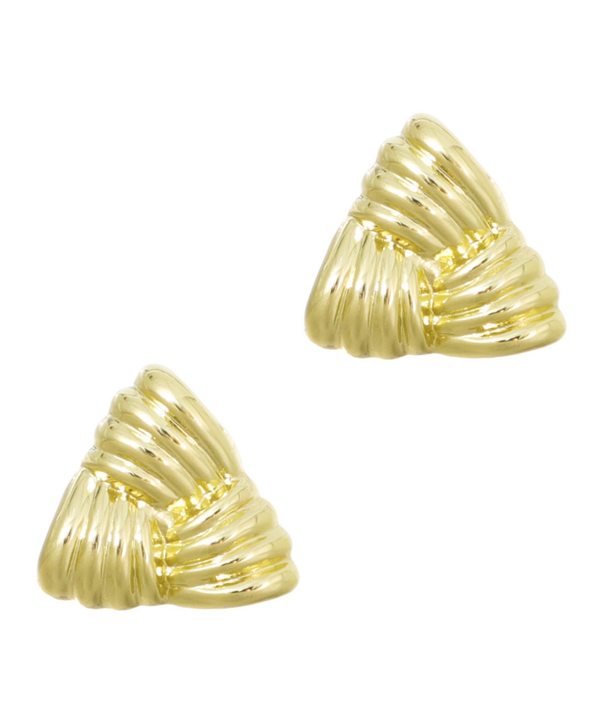 Click here for Adornia Gold Statement Triangle Stud Earrings - Go... prices