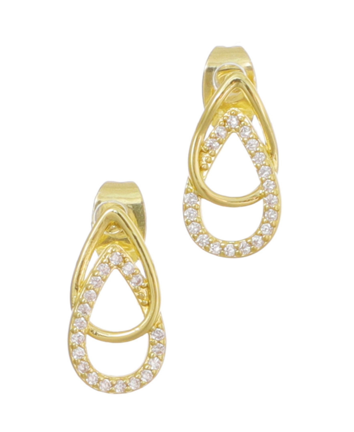 Click here for Adornia Gold Cubic Zirconia Overlap Teardrop Earri... prices