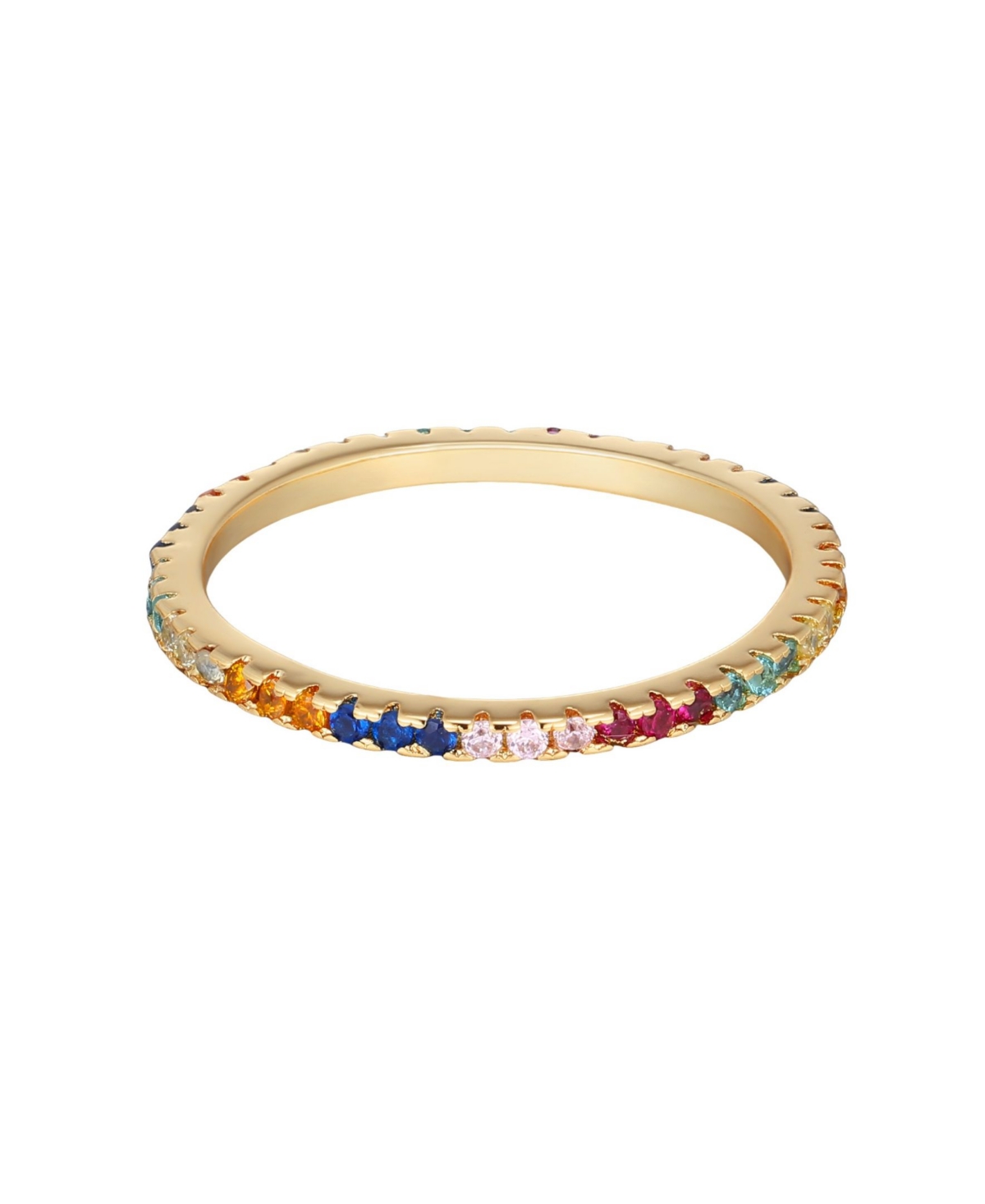 Click here for Adornia Gold Cubic Zirconia Rainbow Eternity Band... prices