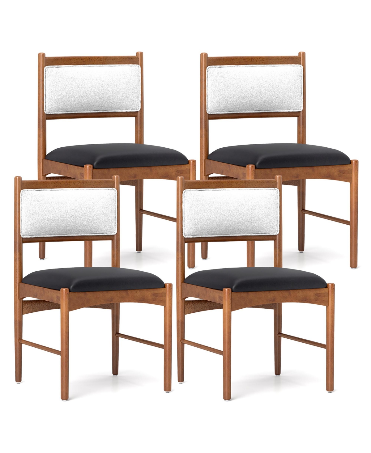 Click here for Gymax Wooden Dining Chair Set of 4 w/ Rubber Wood... prices