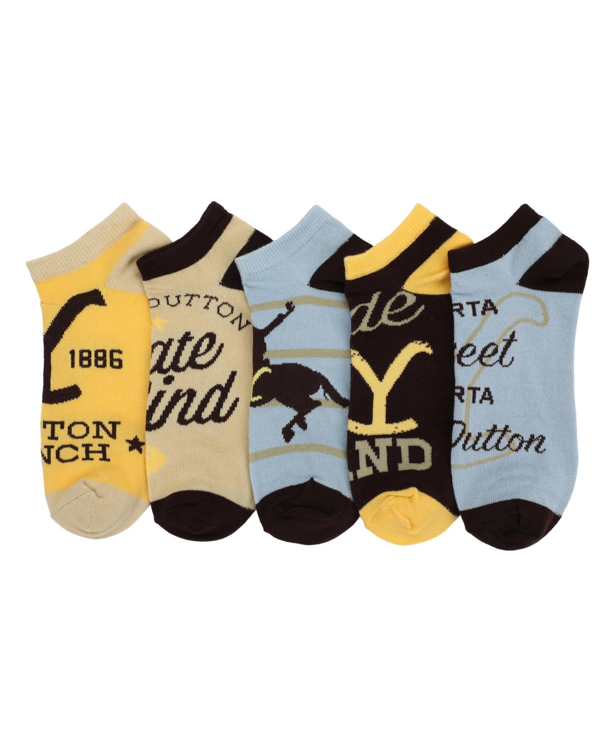 Click here for Yellowstone Womens Quotes Ankle Socks 5-Pair - Mul... prices