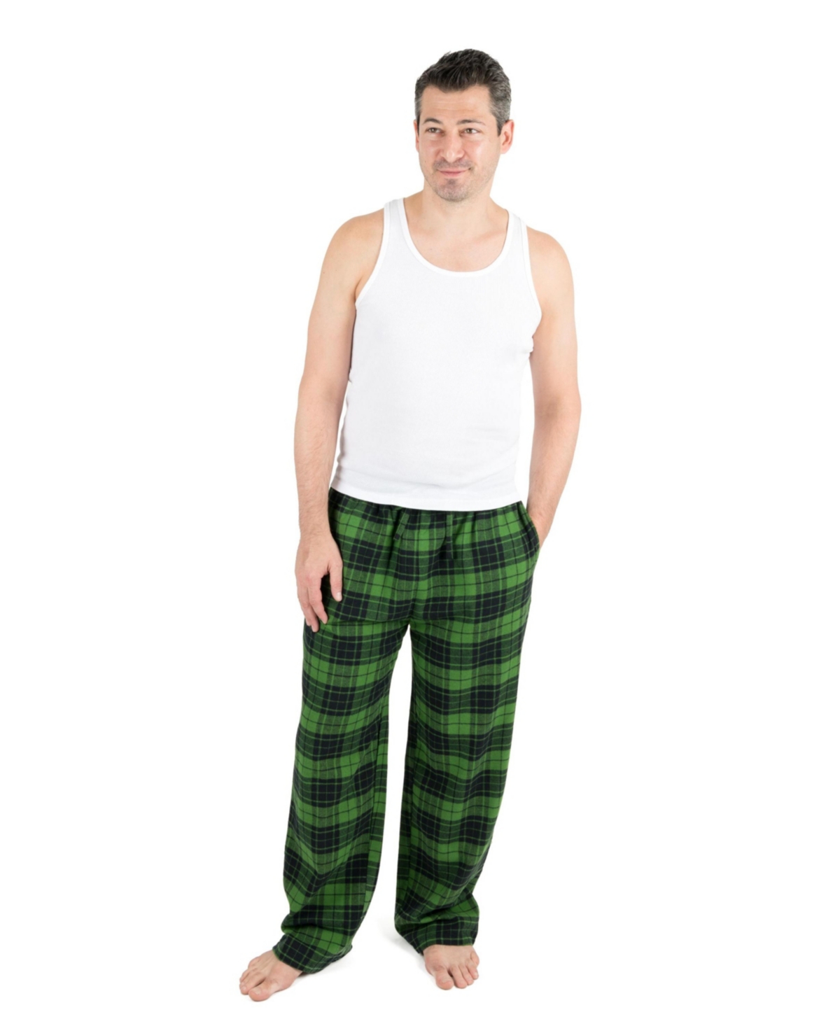 Click here for Leveret Mens Cotton Flannel Pajama Pants - Green... prices